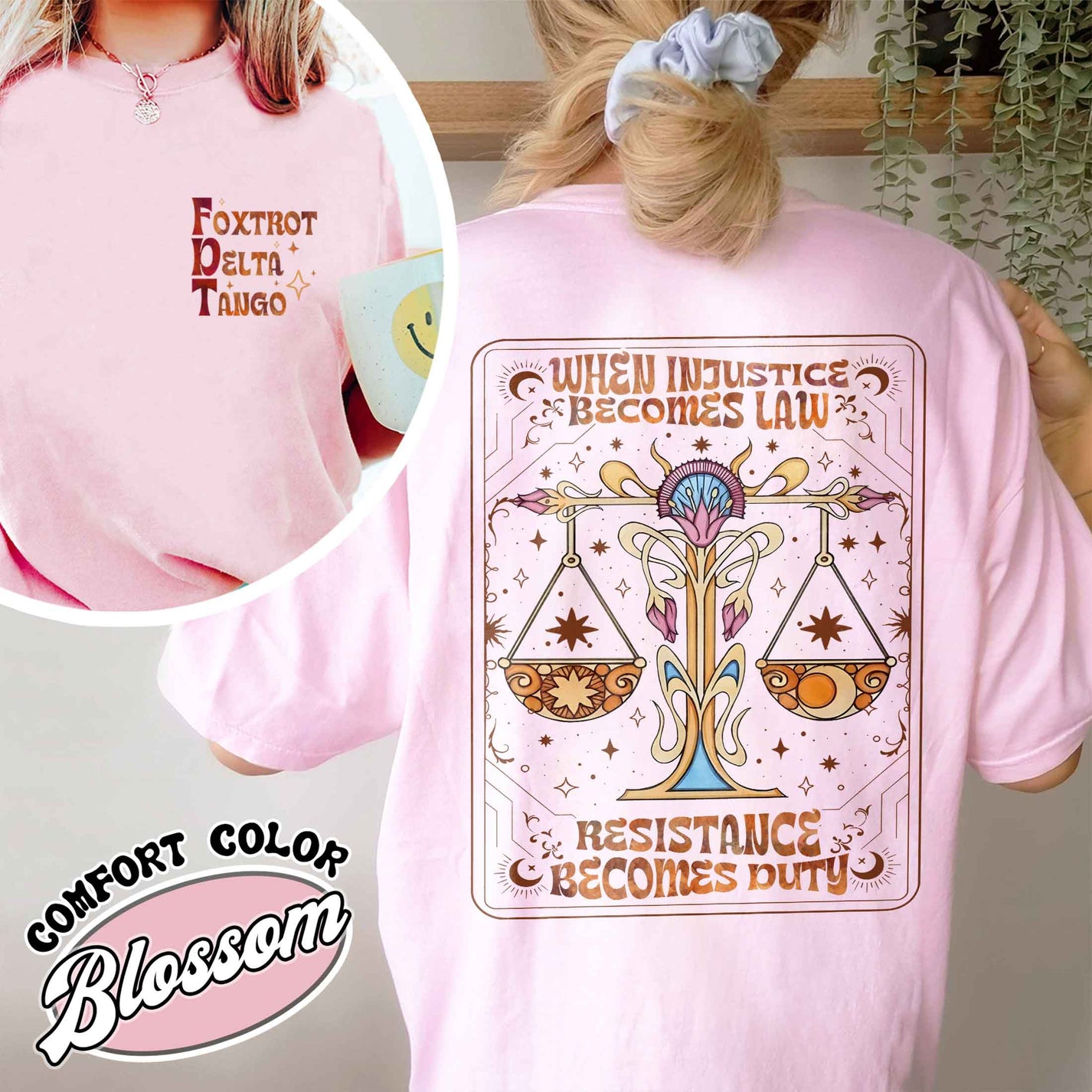 Anti Trump Comfort Colors Shirt,Anti MAGA FDT Shirt,When Injustice Bec ...