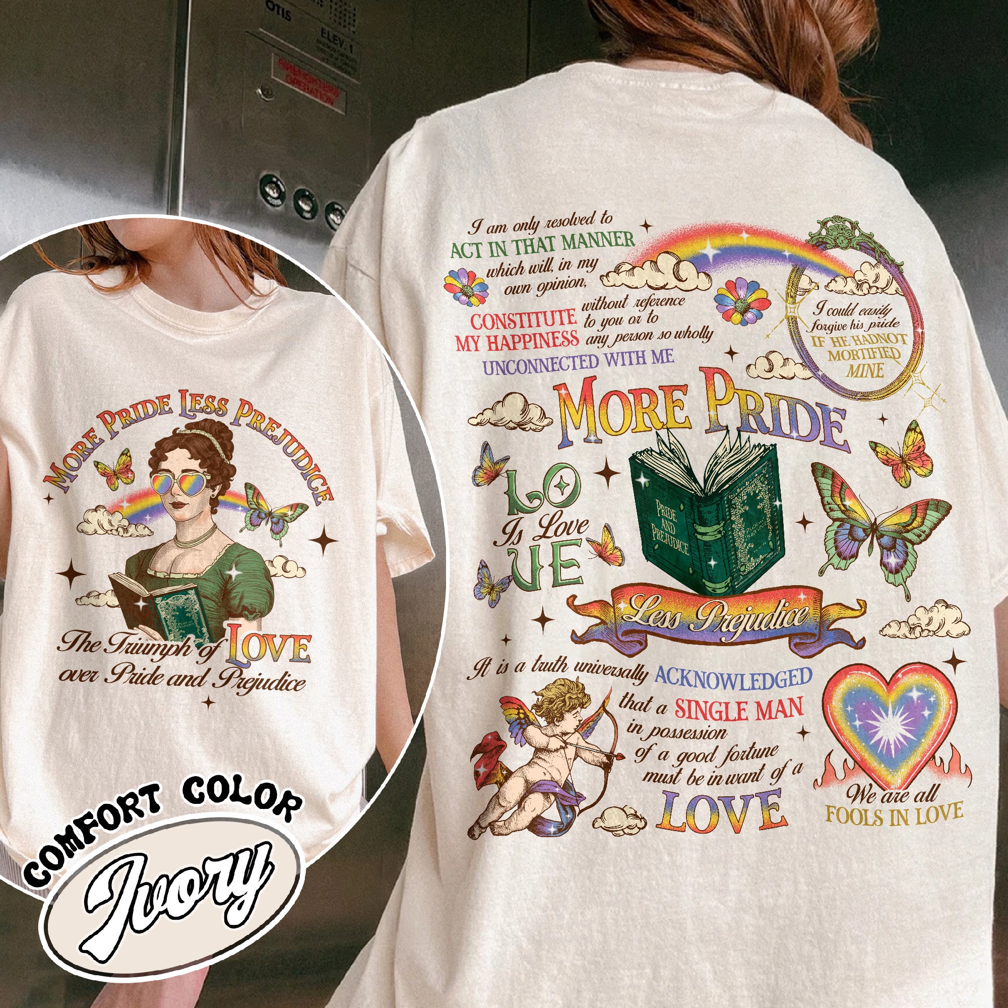 LGBTQ Comfort Colors Shirt,More Pride Less Prejudice Shirt, Pride and ...