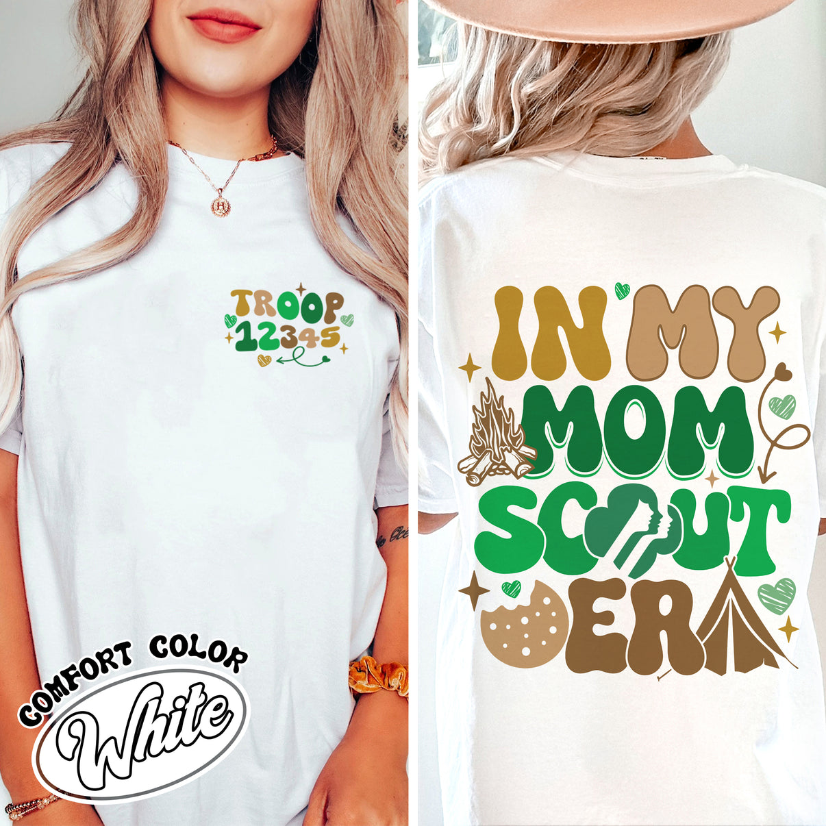 In My Mom Scout Era Comfort Color Shirt, Girl Scout Mom T Shirt, Scout ...